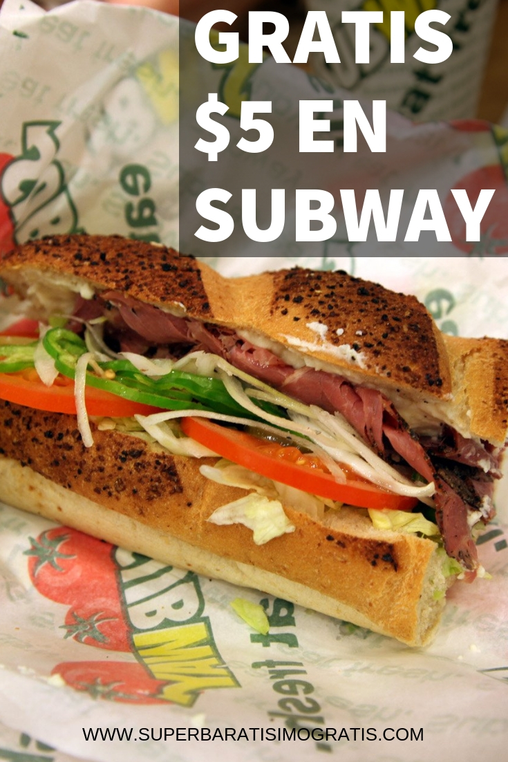 GRATIS $5 en Subway cuando hagas la compra con PayPal | Súper ...
